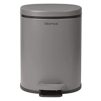 Blomus PARA- Treteimer aus pulverbeschichtetem Stahl, Satellite, 5L Fassungsvermögen, Smart-Close-System, entnehmbarer Eimer, exklusives Badaccessoire (H / B