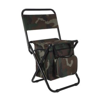 Hemoton Faltbarer Campingstuhl mit K&uuml;hltasche Leichter Outdoor-anglerstuhl mit R&uuml;ckenlehne Robuster und Uv-best&auml;ndiger Klapphocker f&uuml;r Picknick Angeln Wandern