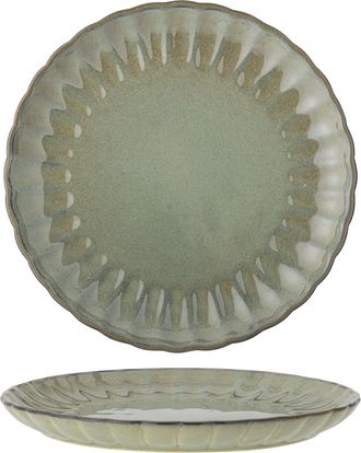 Bloomingville Latina Teller D27xH2 - Steingut Speiseteller - Hochwertiger Keramikteller f&uuml;r den t&auml;glichen Gebrauch & besondere Anl&auml;sse - Sp&uuml;lmaschinen- & Mikrowelle