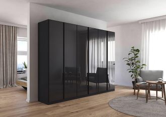 Rauch Orange home24 Drehtürenschrank mit Glas 271cm Grau/Graumetallic Basic