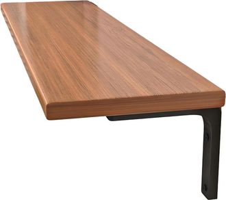 Generic Holz schwimmende Regale Wand montiertes rustikales Regal für Schlafzimmer Küche Badezimmer Dekor natürliche Holzlagerregale Walnut 20 * 60cm