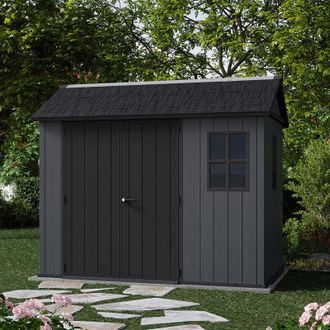 Keter Abri de jardin Newton Plus 975 - 5,7 m&sup2; - Gris Aspect bois Keter