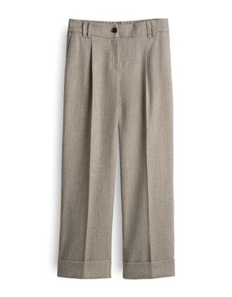 OPUS Damen City Pants | MEERI Herringbone City Pants mit Fischgratmuster Macadamia, 44