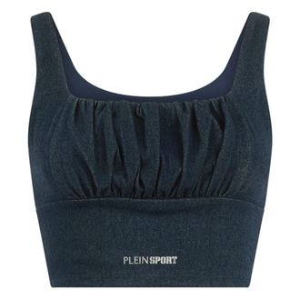 Plein Sport Top Denim Touch PS - - Sport - Damen - Blau - XS