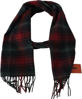 Missoni Homme, Accessoires, Noir, Taille: ONE Size Check Wool Scarf
