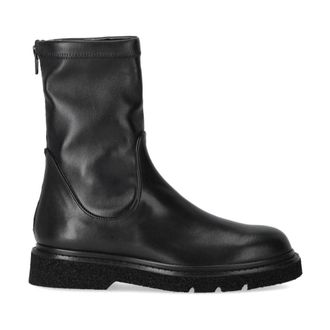 Guglielmo Rotta Schwarzer Lederstiefelette mit Sockeneffekt - - Shoes - Damen - Schwarzk - 37 1/2 EU