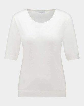 van Laack Rundhalsshirt mit Seide