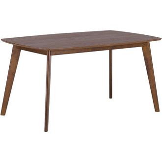 Beliani Table de Salle à Manger ou Cuisine 150 x 90 cm en Bois et MDF Marron Foncé de Style Rétro pour Intérieur Scandinave ou Vintage Beliani