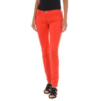Met Met, Femme, Jeans, Rouge, Taille: W26 Pantalon Long avec Ourlets Slim