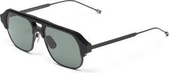 Thom Browne Pilotenbrille im Aviator-Stil aus Acetat und Titan - - Accessories - unisex - Schwarzk - 54 MM