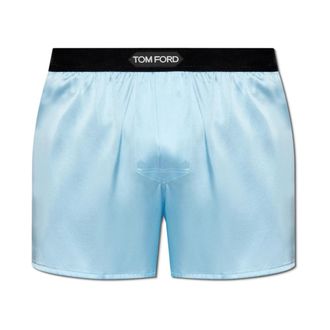 Tom Ford Homme, Sous-v&ecirc;tements, Bleu, Taille: S Shorts en soie