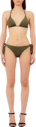 Liu Jo Femme, Maillots de bain, Vert, Taille: 40 FR Ensemble Bikini Orn&eacute; de Clous