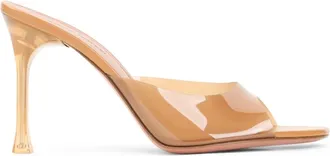 Amina Muaddi unisex, Chaussures, Beige, Taille: 38 1/2 EU Heeled Mules
