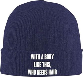 Generic avec Un Corps Pareil, Qui A Besoin De Cheveux? Unisex Watch Cap Confortable Bonnets Hiver Respirant Bonnet De P&ecirc;cheur pour Course &Agrave; Pied Sport Casque 