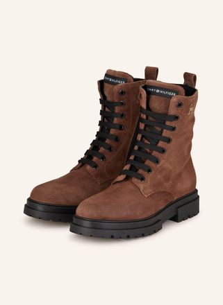 Tommy Hilfiger Schn&uuml;rboots braun