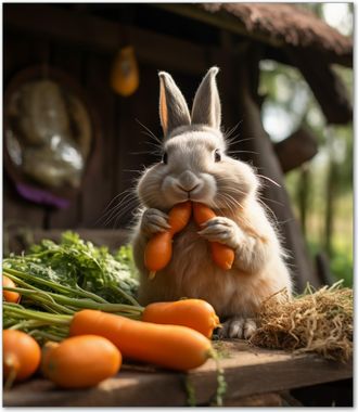 Wallario Herdabdeckplatte/Spritzschutz aus Glas, 52 x 60 cm, 1-teilig mit 13 mm hohen F&uuml;&szlig;en, f&uuml;r Ceran- und Induktionsherde, Karottenliebhaber