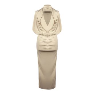 Andamane Annie Midikleid mit Kapuze - - Dresses - Damen - Beige - S