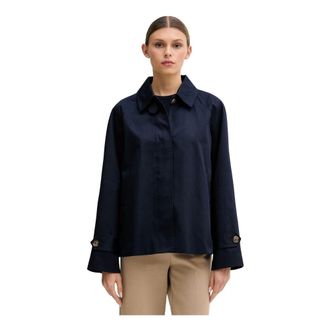 Benetton Femme, Vestes, Bleu, Taille: 42 FR Manteau droit