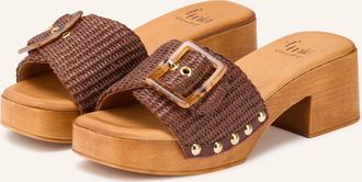 &Egrave; Mia &Egrave; Mia Plateau-Mules Mit Nieten braun