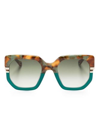 Chlo&eacute; lunettes de soleil &agrave; monture oversize - Vert