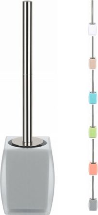 Spirella WC Bürste Klobürste Toilettenbürste hochwertig Freddo mit hygienischem Behälter Grau