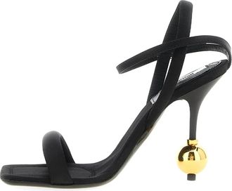 Moschino Femme, Chaussures, Noir, Taille: 38 EU Sandalo Satin Holiday