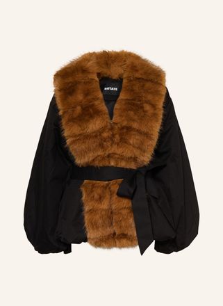 Rotate Rotate Jacke Mit Kunstfell schwarz