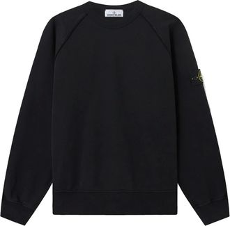 Stone Island Homme, Sweatshirts et sweats &agrave; capuche, Noir, Taille: L Cotton Fleece Crewneck SweaT-shirt