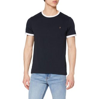 Farah T-Shirt f&uuml;r Herren, bestickt (Dunkles Marineblau)