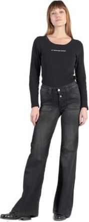 Le Temps Des Cerises Jeans Pulp Flare Favart Taille Haute Noir N&deg;1