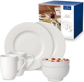 Villeroy & Boch 10-4153-7041 Set pour Petit-déjeuner Porcelaine Blanc 34,7 x 19,7 x 32,4 cm