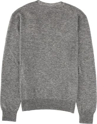 Saint Laurent Cashmere Blend V-Neck Sweater - Gray
