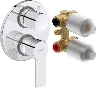 Duravit D-Code Einhebelmischer Unterputz Set, 2 Verbraucher, - Duravit