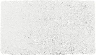 WENKO Badteppich Belize Weiß, 55 x 65 cm, Badematte, sicher, flauschig, fusselfrei