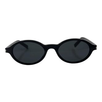 Saint Laurent Ovale Runde Sonnenbrille - - Accessories - Damen - Schwarzk - ONE SIZE