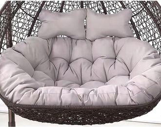 Generic Sitzkissen f&uuml;r 2-Personen-H&auml;ngemattenschaukelst&uuml;hle, Ersatzkissen f&uuml;r Doppelsitzer-Eierstuhl, wasserdichte 2-Sitzer-Kissen f&uuml;r H&auml;ngekorbst&uuml;hle, Nur Ki