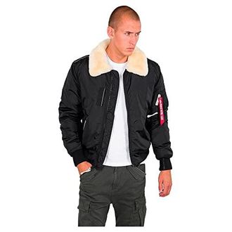 Alpha Industries Alpha Industries Alpha Indutries Injector III Blouson Bomber pour Homme, Black/Beige, XL