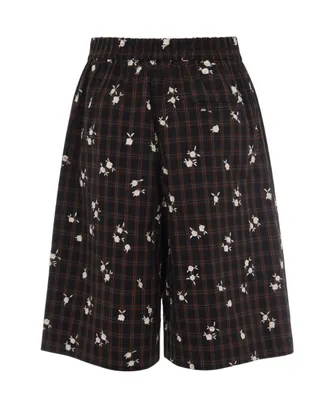 Ganni Womens Bermuda Shorts Cappuccino Organic Cotton
