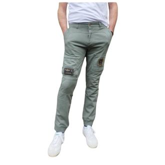 Aeronautica Baumwoll-Jogginghose mit Anti-G Taschen - - Trousers - Herren - Gr&uuml;n - M