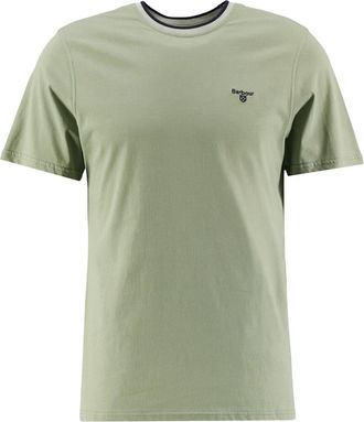 Barbour T-Shirt mit geripptem Kontrastkragen, Tailored Fit in