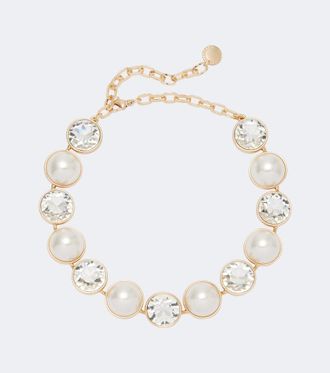 Carolina Herrera Collier en cristaux et perles fantaisie