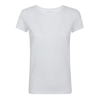 Majestic Filatures Femme, Tops, Blanc, Taille: 36 FR T-shirts et polos en coton blanc