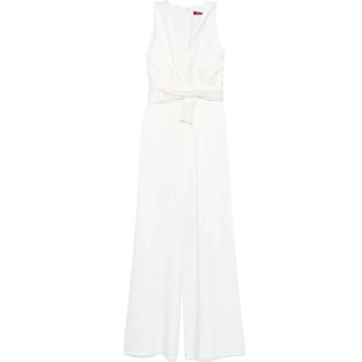 Max Mara Femme, Combinaisons et Ensembles, Blanc, Taille: 40 FR Combinaison blanche en cady avec couture