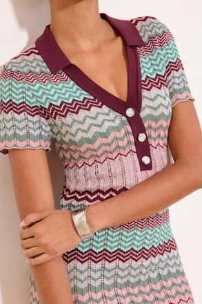 Lipsy Maxikleid Lipsy Kurz&auml;rmeliges Polo-Maxikleid, Kurzgr&ouml;&szlig;e (1-tlg)
