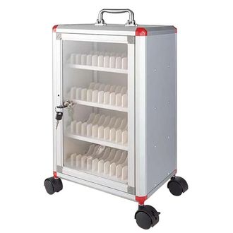 Generic Mobiler Telefonschrank for Den Unterricht, Telefonschrank Aus Aluminiumlegierung Mit Stoßfestem Perlgarn-Design, Geeignet for Schulen, Konferenzräume 