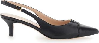 Twinset Femme, Chaussures, Noir, Taille: 37 EU Escarpins en cuir &agrave; bout pointu