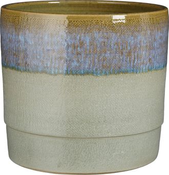 Mica Mica Decorations Olof Blumentopf - 26x26x24 cm - Terrakotta - Dunkelblau