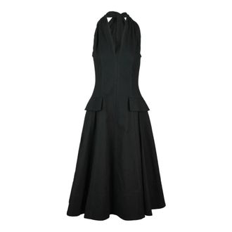 Bottega Veneta Langes Kleid aus steifem Canvas-Stoff - - Dresses - Damen - Schwarzk - S