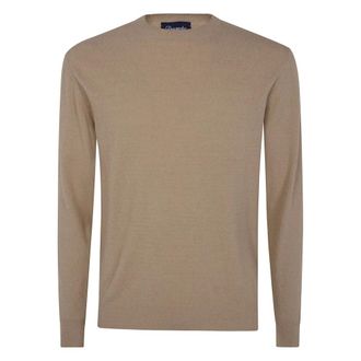 Drumohr Pull Col Rond pour Toutes Saisons - Homme - Pulls - Brun - Taille: L