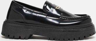 Asos Loafer in Schwarz mit dicker Sohle und Trensendetail